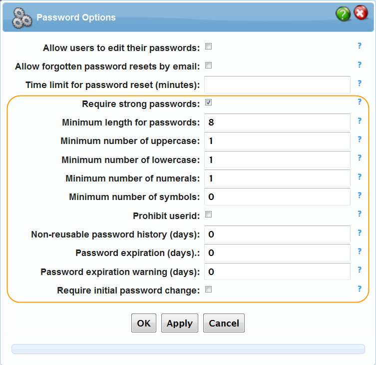 Enhanced Password Options